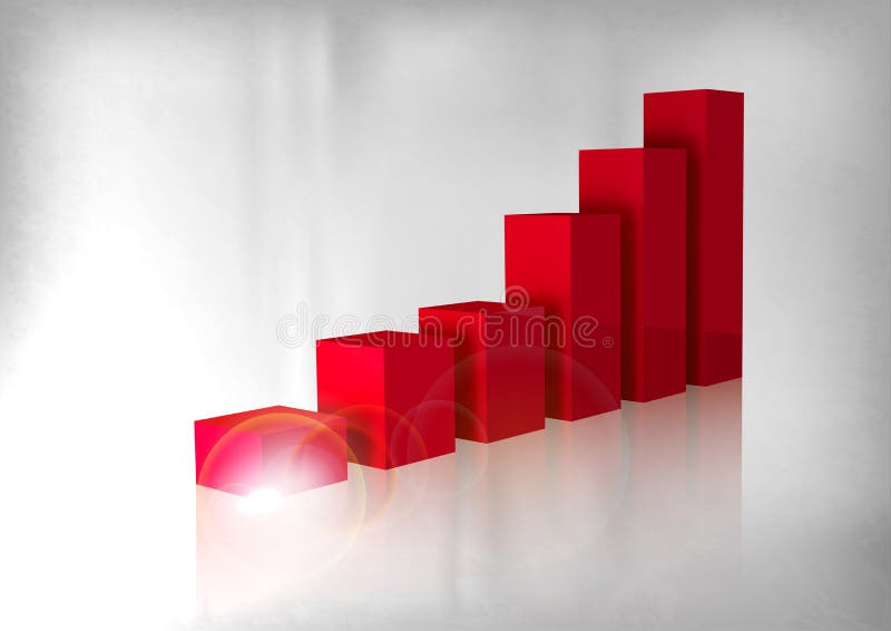 Red Graph stock vector. Illustration of corporate, abstract - 43130927