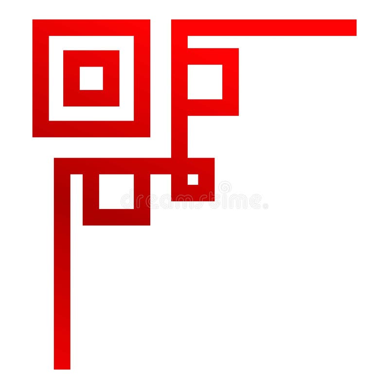 Red Graphic Element Forming Abstract Right Angle Design Stock ...