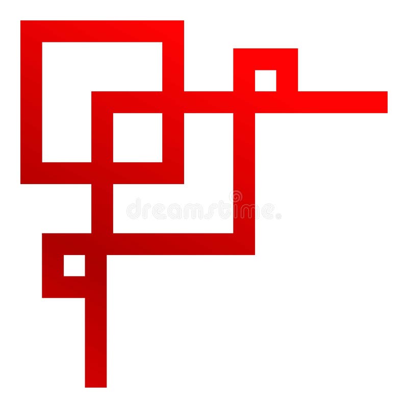 Red Graphic Pattern Forming Abstract Square Shapes Design Stock ...