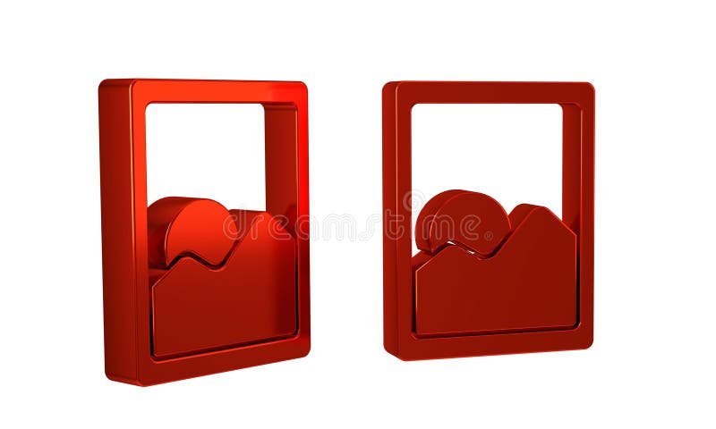 Red Graphic Tablet Icon Isolated on Transparent Background. Stock ...