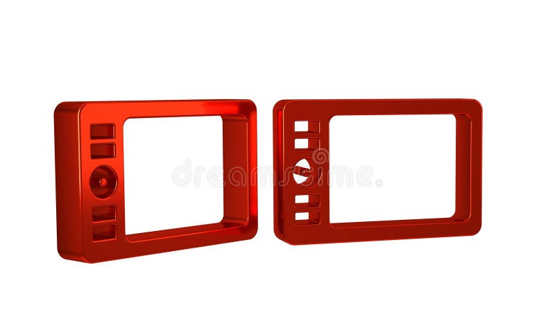 Red Graphic Tablet Icon Isolated on Transparent Background. Stock ...