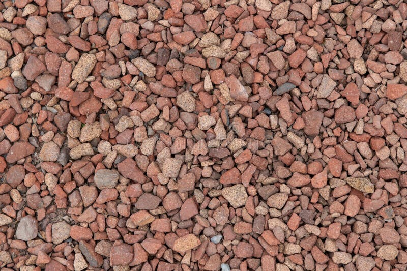 Red Gravel Rocks, Small Stones, Textured Background Stock Photo - Image ...