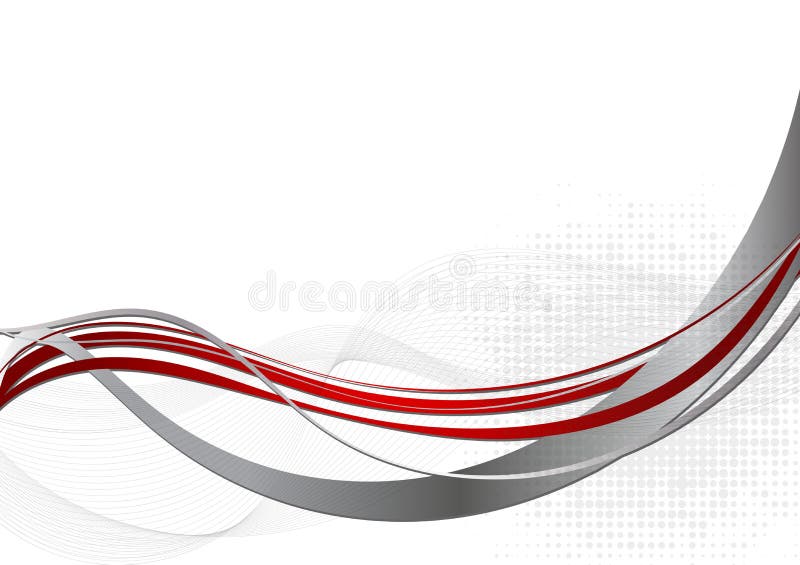 Red and Gray Abstract Wave Background. Vector Illustration Stock Vector ...