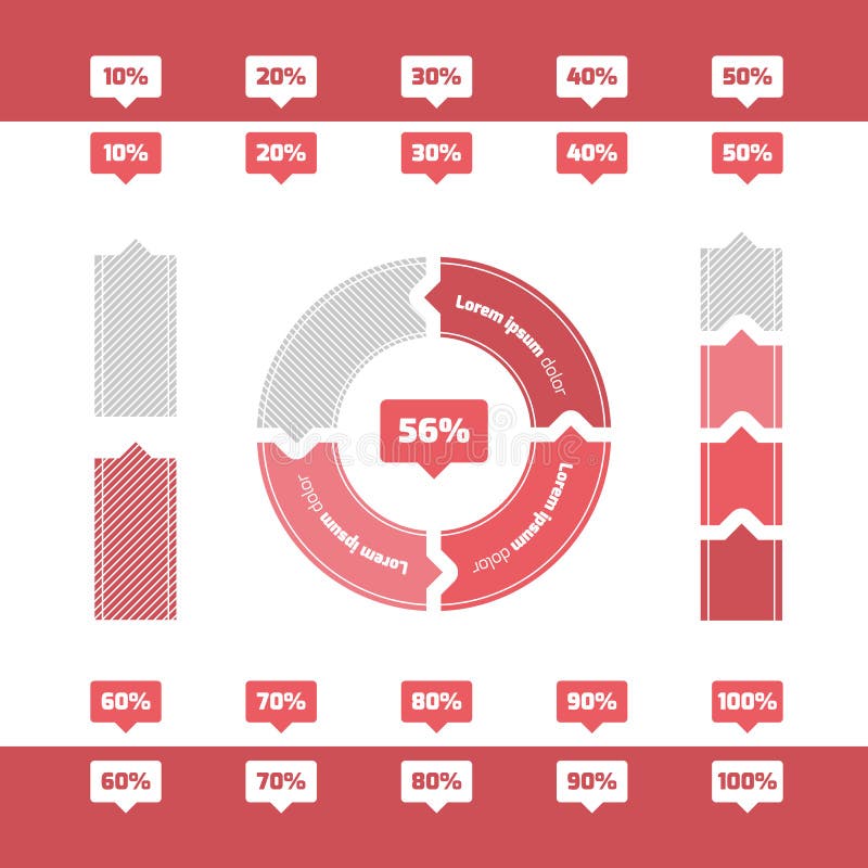 Circle Chart for Infographic Stock Vector - Illustration of template ...