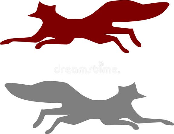 Red Gray Fox Running stock vector. Illustration of foxes - 7767544