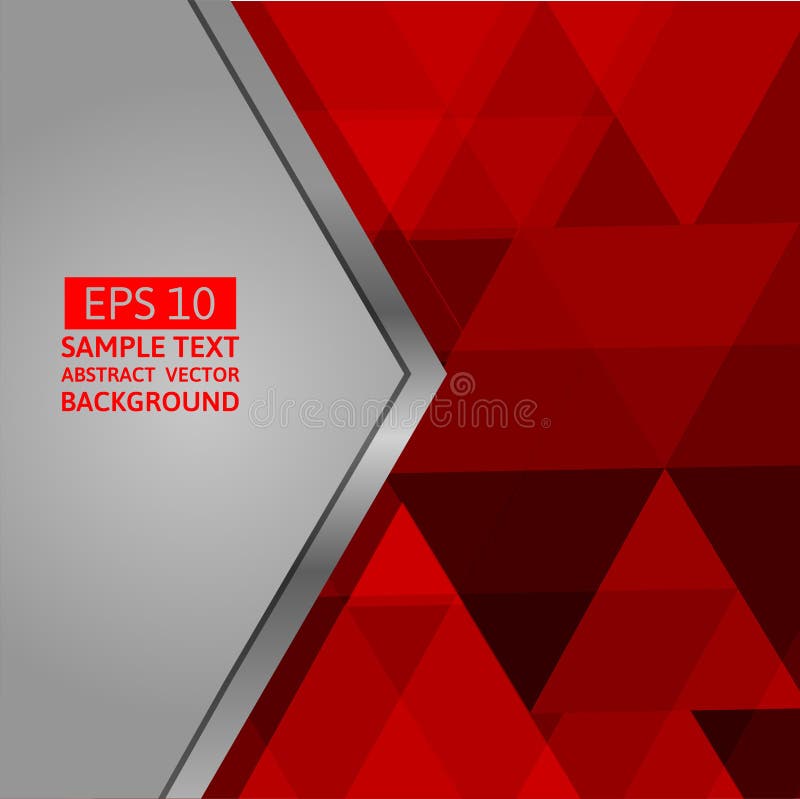 Red and Gray Geometric Abstract, Vector Background Stock Vector ...