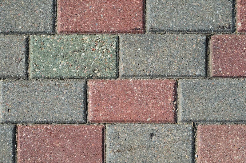 Red and Gray Paving Stones stock image. Image of block - 63398837