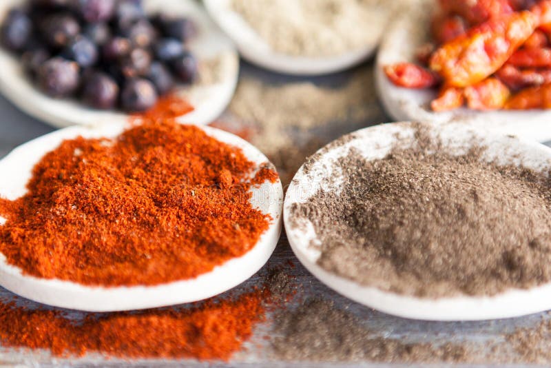 Red and gray spices stock image. Image of clove, close - 42916203