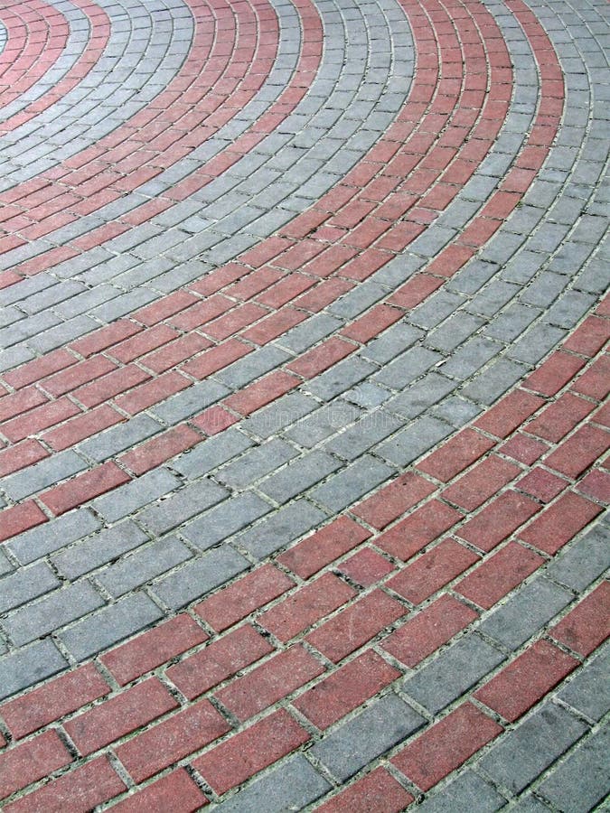 Red, Gray Stone Brick Road Diversity, Stock Image - Image of background ...