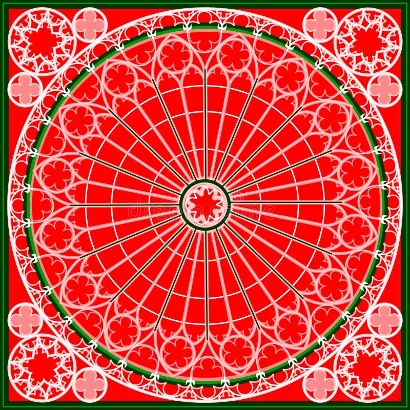 Red and Green Abstract Lace Background, Square Geometric Pattern with ...