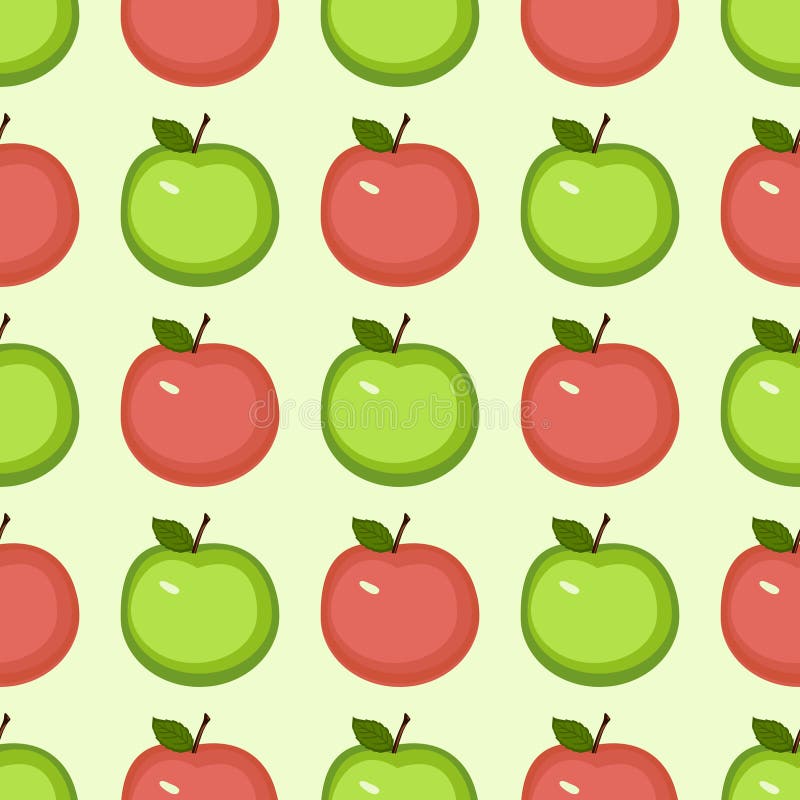 Red and Green Apple Pattern for Use in Packaging or Wrapper Design ...