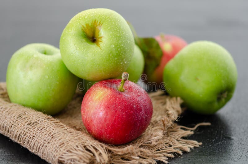 Red and green apples stock photo. Image of countryside - 155119438