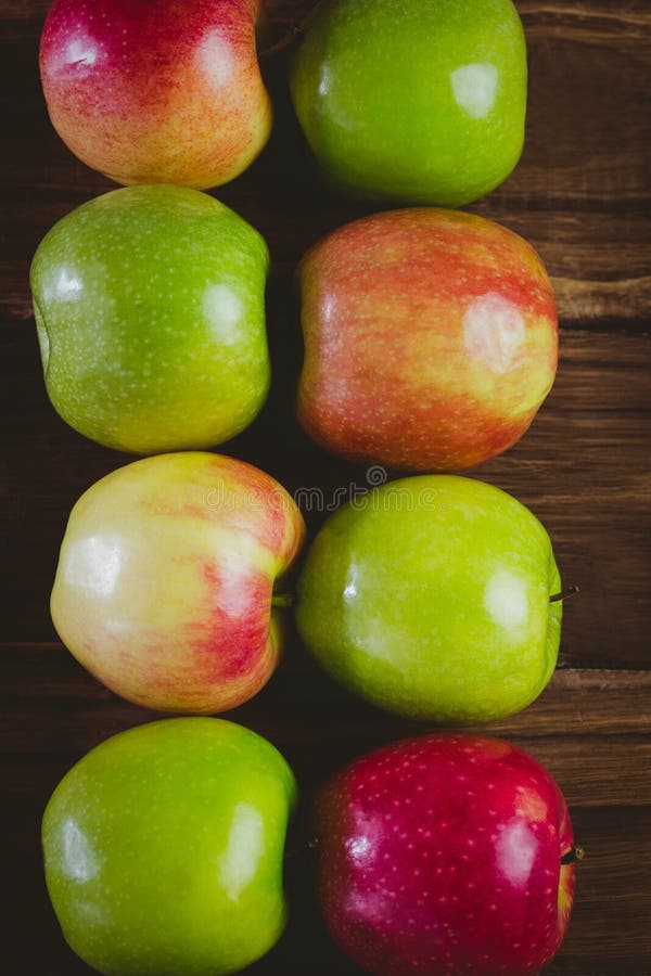 Red and Green Apples on Table Stock Image - Image of fruit, people ...