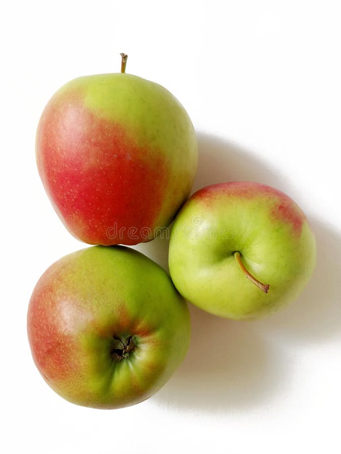 Red-green Apples on White Background Stock Image - Image of food, juicy ...