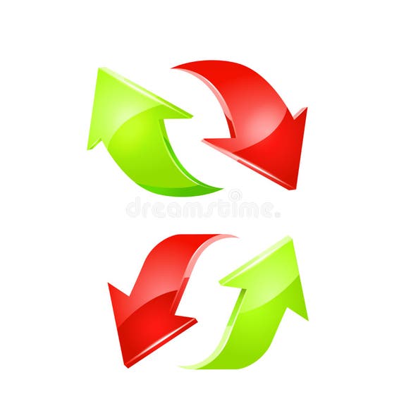 Red and Green Arrow. Vector Stock Vector - Illustration of environment ...