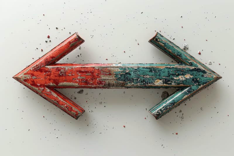 Red and Green Arrows Isolated on White for Infographics and Economic ...