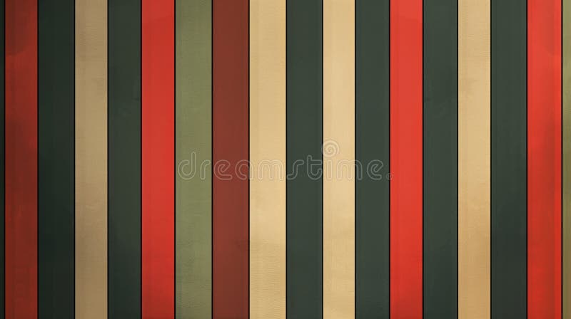 Red, Green, and Black Stripes Pattern on Wallpaper Stock Illustration ...