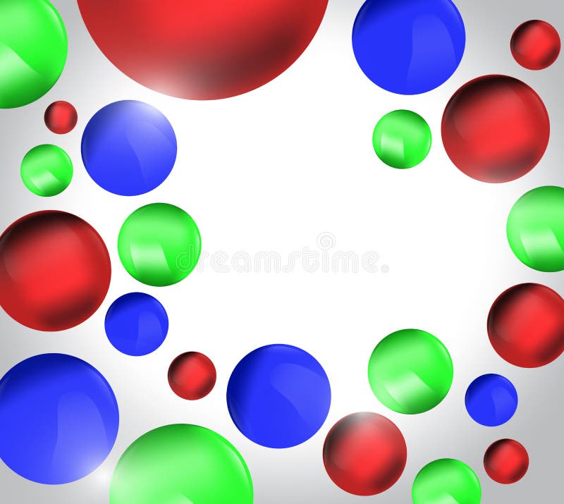 Red Green Blue 3D Balls, Colorful Background Stock Vector ...