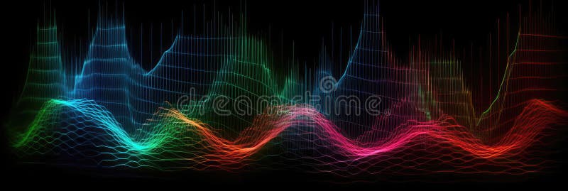 Red Green Blue a Digital Representation of Sound Waves in an Array of ...