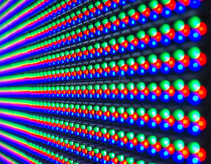 Red, Green, Blue of LED Diod on Panel Stock Photo - Image of pattern ...