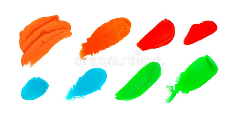 Red, Green, Blue Plasticine Smear Isolated, Smeared Modeling Clay ...