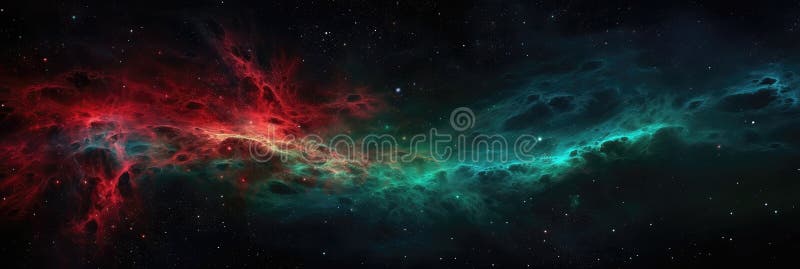 Red Green Blue Space , Panoramic Background. Generative AI Stock ...