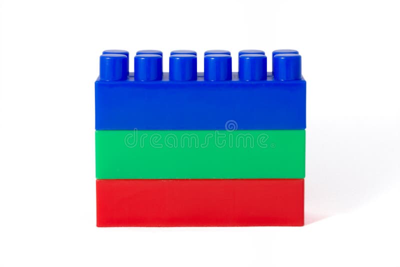 Red-green-blue Tower of Children S Designer Cubes Stock Photo - Image ...