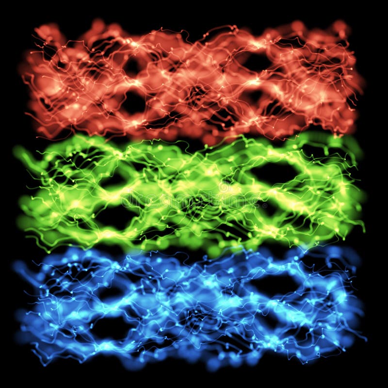 Red Green Blue Wavy Strings Stock Illustration - Illustration of ...