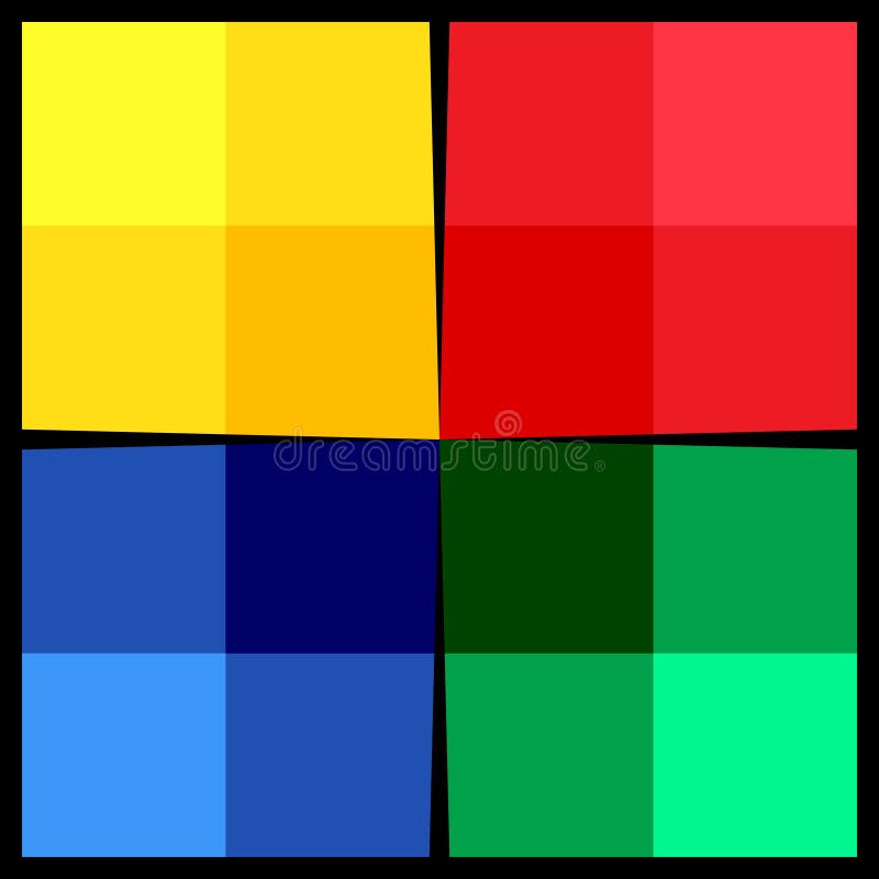 Red, Green, Blue and Yellow Colors Squares Stock Vector - Illustration ...