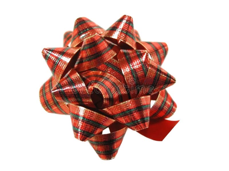 Red and green bow stock image. Image of isolated, christmas - 303075