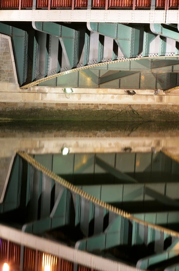 Red and Green Bridge Abstract Stock Image - Image of water, green: 17154623