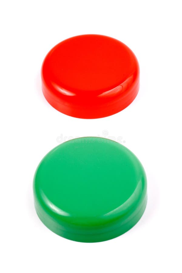 Red & green buttons stock photo. Image of white, hold - 40568598