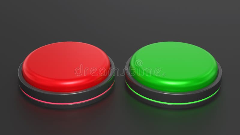 Go, stop and start buttons stock illustration. Illustration of metal ...