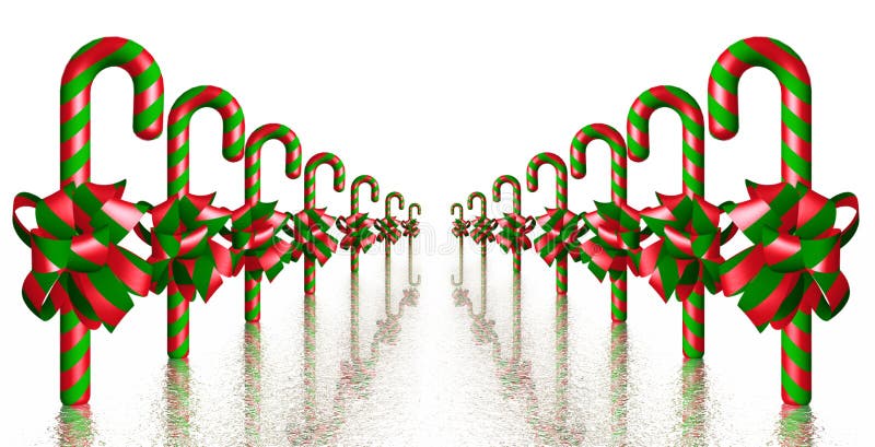 Red and Green Candy Canes stock illustration. Illustration of christmas ...