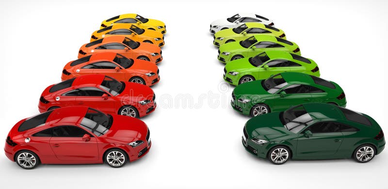 Two Cars Facing Each Other. Stock Vector - Illustration of danger ...