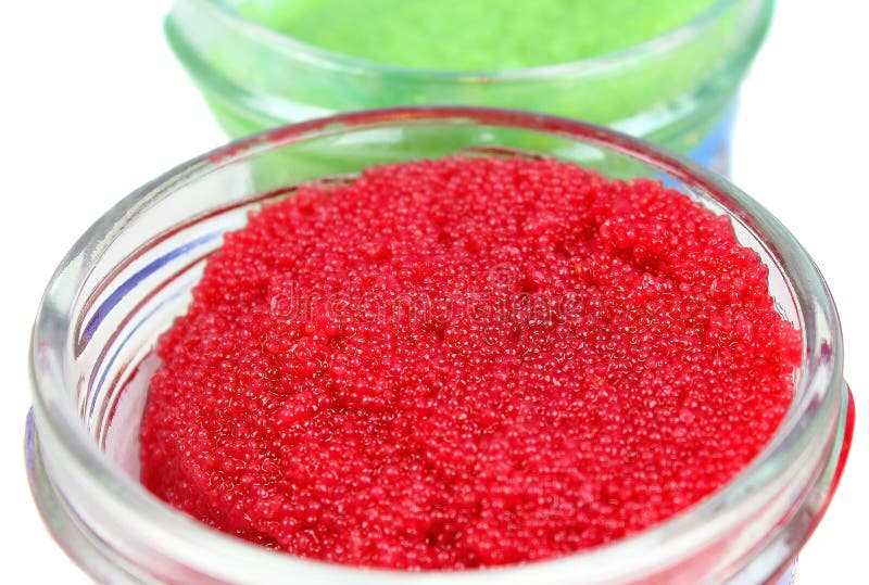 Red and green caviar stock photo. Image of gourmet, caviar - 38314130