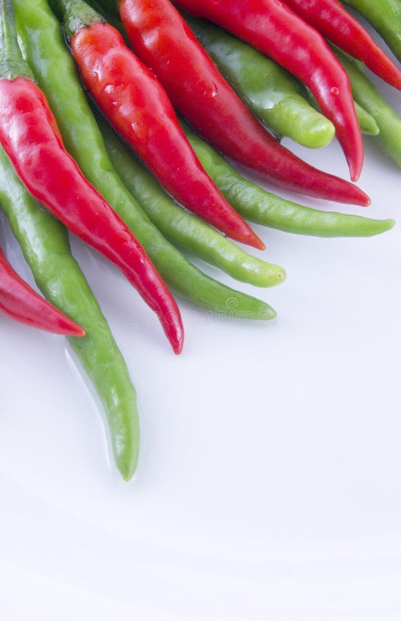 Red and green chilli stock photo. Image of spicy, market - 57953740