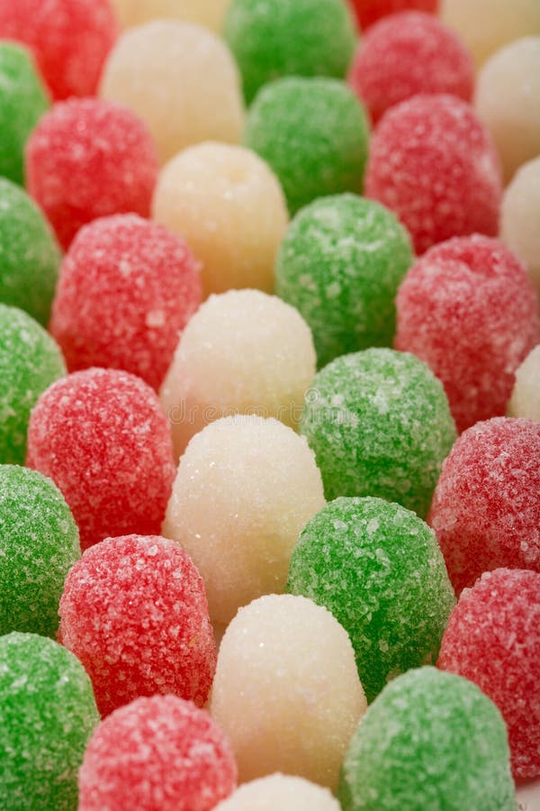 Red and Green Christmas Spice Drops Candy with Crystallized Sugar Stock ...