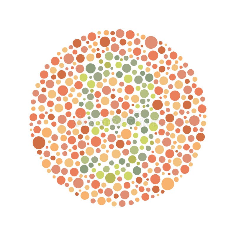 Red Green Color Blind Test stock vector. Illustration of shade - 101764236