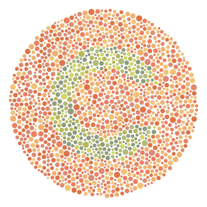 Ishihara Test. , Color Blindness Disease. Stock Vector - Illustration ...