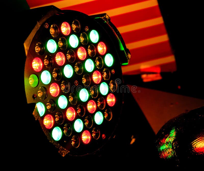 Red and Green Color Lights from Spotlights Stock Image - Image of color ...