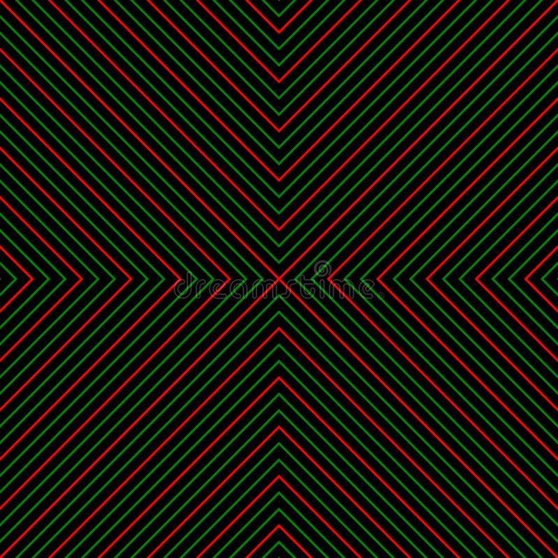 Red and Green Cross Lines Fabric Pattern on Black Background Vector ...