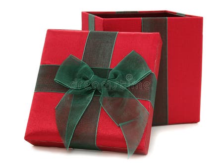 Red and Green Fabric Gift Box Stock Photo - Image of children, give: 360528