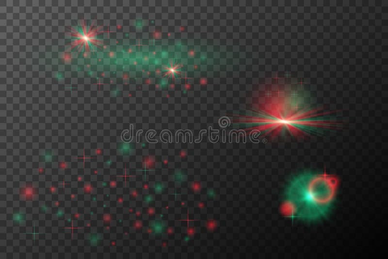 Red and Green Festive Light Explosion with Glowing Particles Stock ...