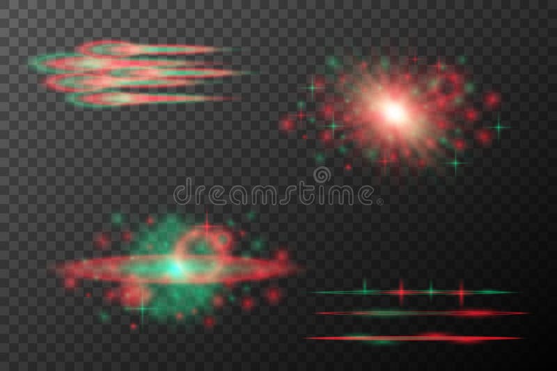 Red and Green Festive Light Explosion with Glowing Particles Stock ...