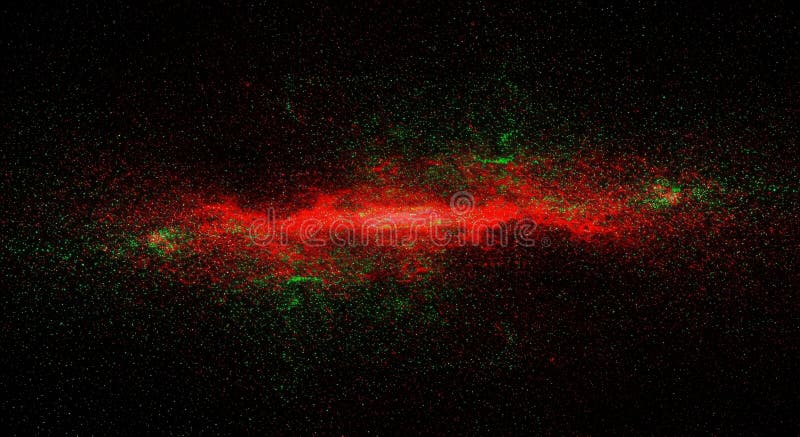 Red and Green Galaxy Stars Cosmic Background Stock Illustration ...
