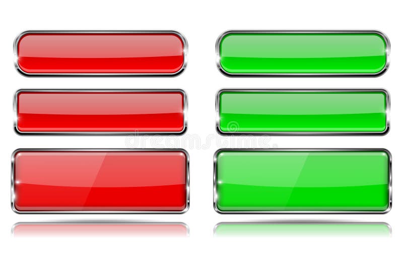 Red and Green Glass Buttons. Shiny Round 3d Web Icons Stock Vector ... Red and Green Glass Buttons. Shiny Round 3d Web Icons Stock Vector ...