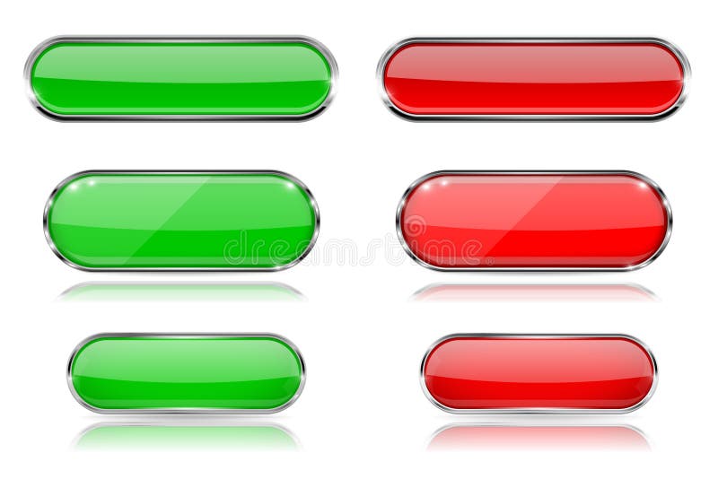 Red and Green Glass Buttons. Shiny Round 3d Web Icons Stock Vector ... Red and Green Glass Buttons. Shiny Round 3d Web Icons Stock Vector ...