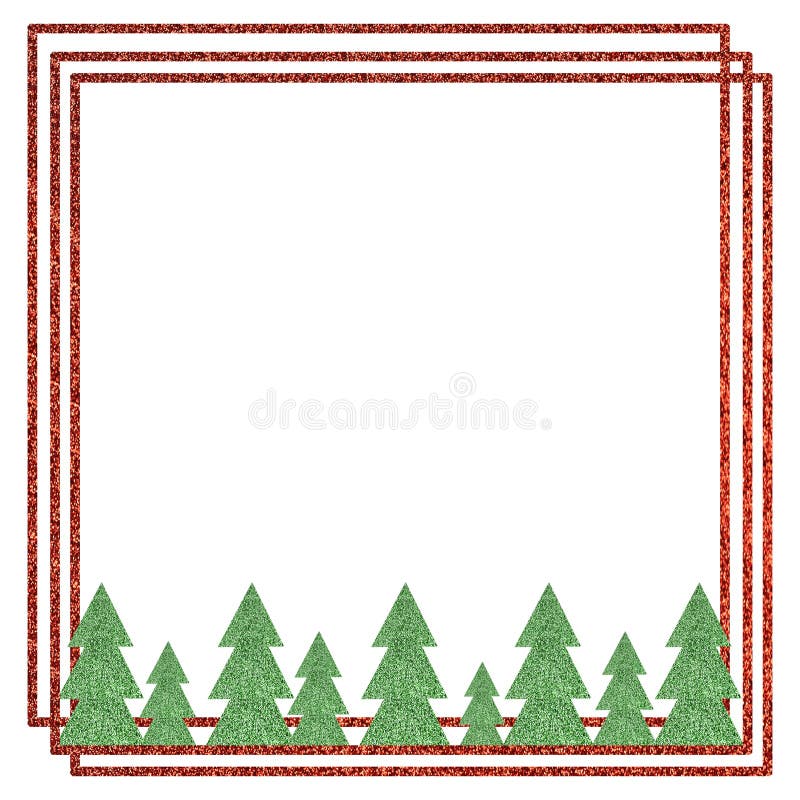 Red and Green Glitter Frame Stock Illustration - Illustration of ...
