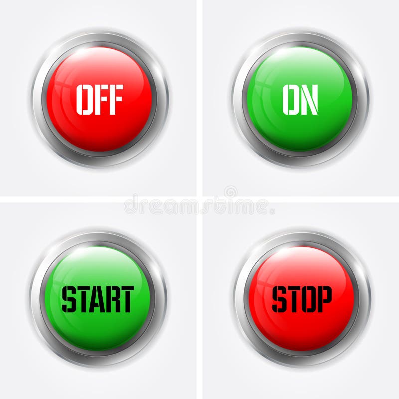 ON-OFF switch web buttons stock vector. Illustration of navigation ...